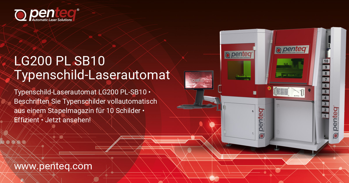 Typenschild-Laserautomat LG200 PL-SB10 Automatisert - penteq Laser ...