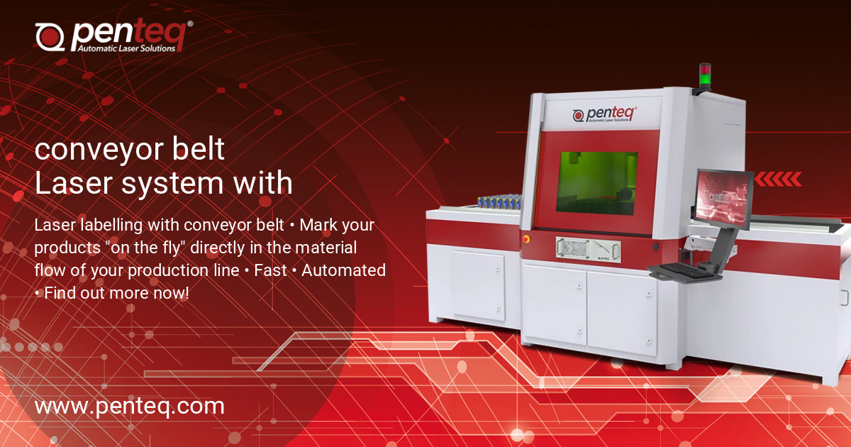 Laser labelling with conveyor belt Inline marking - penteq.com