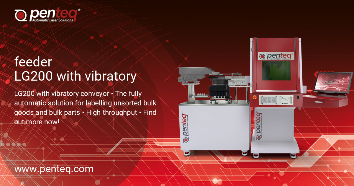 LG200 with vibratory conveyor Bulk goods labelling - penteq.com